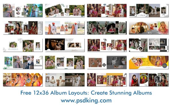 Create Stunning Wedding Album with our 12x36 Album PSD DM
